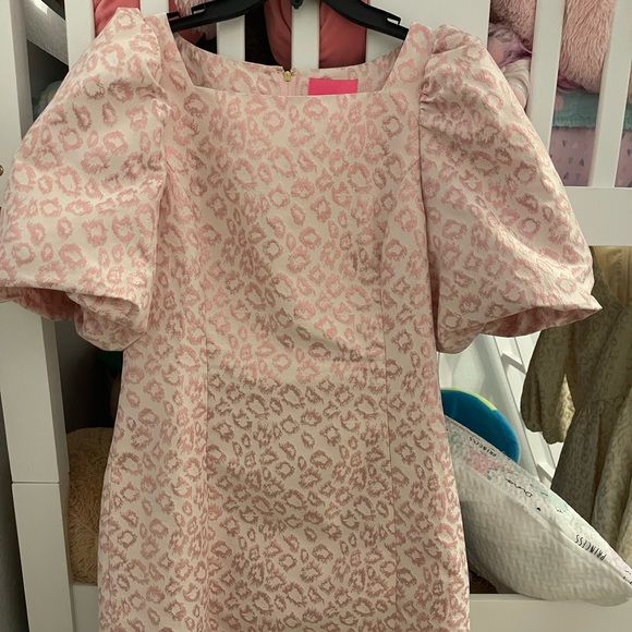 Lilly Pulitzer | Dresses | Lilly Pulitzer 4 Calla Pink Jacquard Leopard ...